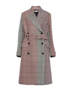 Stella McCartney Belted Double-breasted Wool Coat - Brick