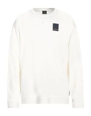 Armani Exchange Cotton Crewneck Sweater - Ivory