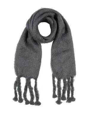JIL SANDER Scarf Mohair Wool, Wool, Polyamide - Grey