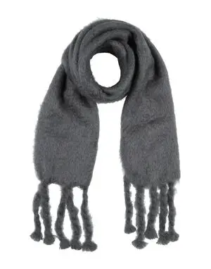 JIL SANDER Scarf Mohair Wool, Wool, Polyamide - Grey