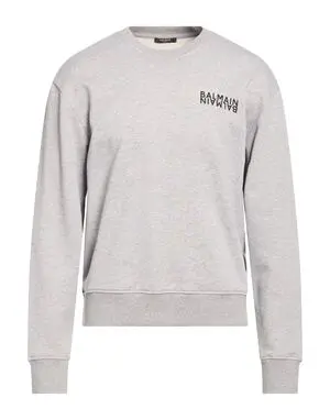 Balmain Sweatshirt In Light Cotton And Elastane - Grey