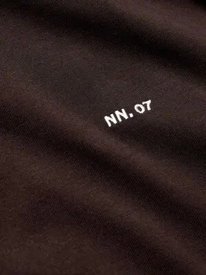 Nn07 Adam 3209 Logo-embroidered Pima Cotton-jersey T-shirt - Brown