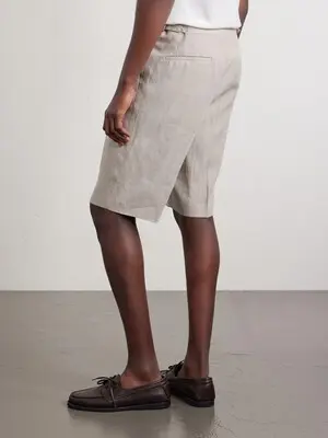 DE PETRILLO Straight-leg Linen Shorts