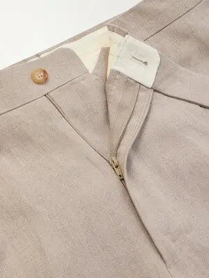 DE PETRILLO Straight-leg Linen Shorts
