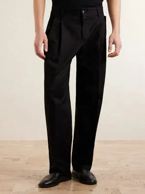 Dolce & Gabbana Pleated Cotton Trousers
