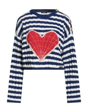 Balmain Sweater In Merino Wool Blend - Blue