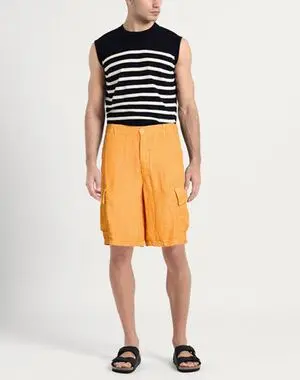 120% Lino Linen Cargo Shorts - Yellow