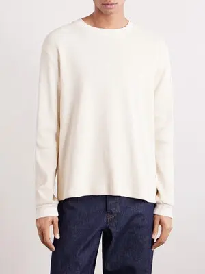 Nn07 Jett 30035 Waffle-knit Organic Cotton Sweater - Neutrals