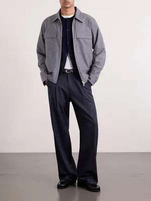 Nn07 Alban 10037 Zipped Jacket - Gray