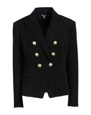 Balmain Double-breasted Virgin Wool Blazer - Black