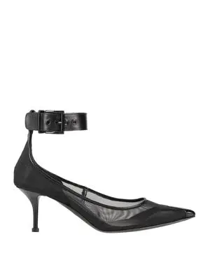 Alexander McQueen Pumps In Leather And Textile Fibers