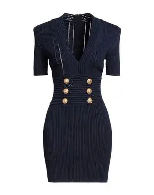 Balmain Mini Bodycon Dress Navy