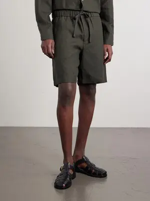 De Bonne Facture Straight-leg Linen Shorts