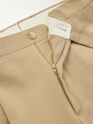 DE PETRILLO Straight-leg Cotton-blend Twill Trousers