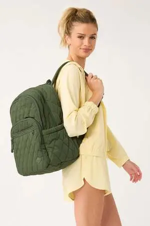 VERA BRADLEY Large Bancroft Quilted Backpack - Green