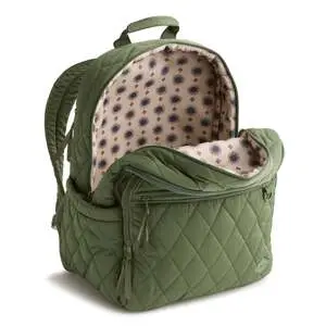 VERA BRADLEY Large Bancroft Quilted Backpack - Green