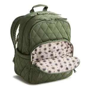 VERA BRADLEY Large Bancroft Quilted Backpack - Green