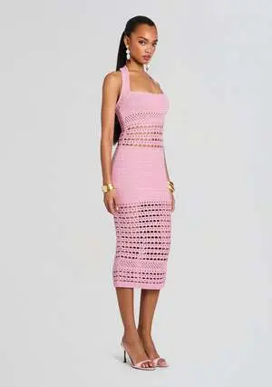 Retrofete Jaycee Crochet Midi Dress