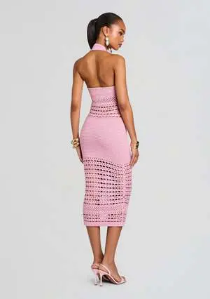 Retrofete Jaycee Crochet Midi Dress