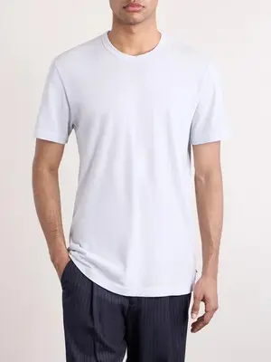 JAMES PERSE Combed Cotton-jersey T-shirt - Blue