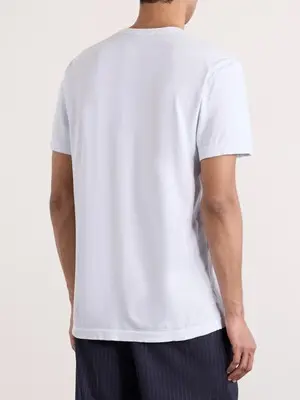 JAMES PERSE Combed Cotton-jersey T-shirt - Blue