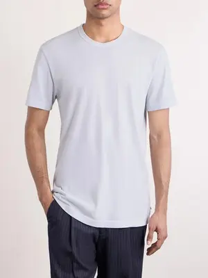 JAMES PERSE Combed Cotton-jersey T-shirt - Blue