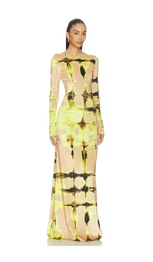 Lapointe Boatneck Gown - Tie Dye