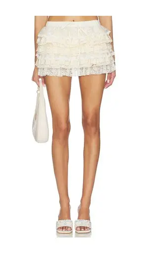 YUHAN WANG Lace Ruffle Tiered Skirt