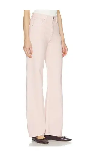 AGOLDE Ren High Rise Wide Leg Jeans - Foundation