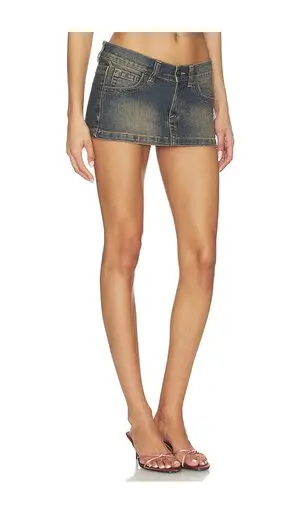 Abrand Denim Denim Mini Skirt - Kandi