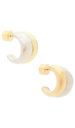 JENNIFER FISHER Chaves Huggie Earrings - Two Tone