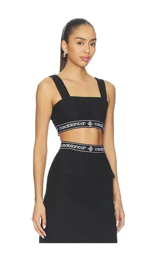 Casablanca Tweed Bra Top