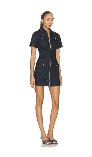 Casablanca Monogram Denim Dress - Black