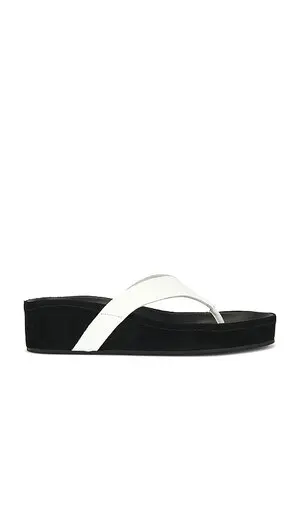 Women's White Black Sandals