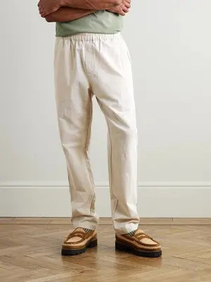 Folk Cotton And Linen-blend Suit Trousers