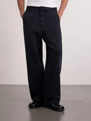 AMOMENTO Cotton Wide-leg Jeans