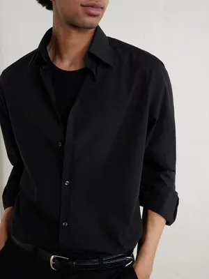 Dolce & Gabbana Cotton Oxford Shirt - Black