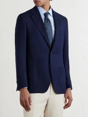 DE PETRILLO Wool-hopsack Blazer