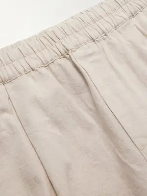 Folk Assembly Linen And Cotton-blend Shorts - Neutrals