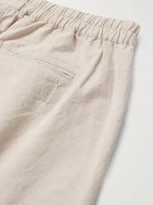 Folk Assembly Linen And Cotton-blend Shorts - Neutrals