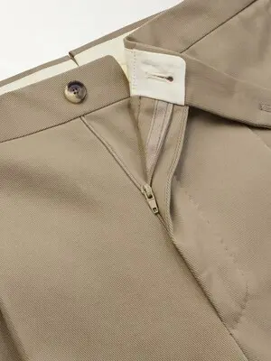 DE PETRILLO Cotton-blend Twill Straight-leg Trousers