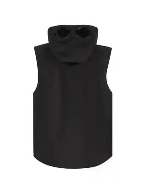 C.P. COMPANY Hooded Sleeveless Gilet - Black