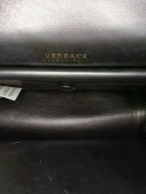 Versace Calfskin Jungle Weave Virtus Satchel
