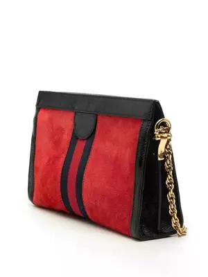 Gucci Small Suede Ophidia Chain Crossbody Bag - Black