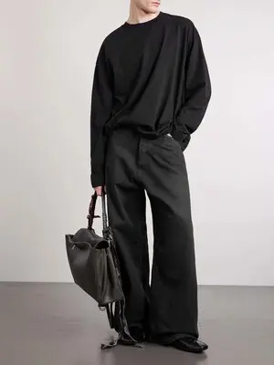 Balenciaga Wide-leg Jeans - Black