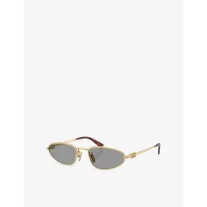 Miu Miu Oval-frame Metal Sunglasses
