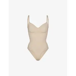 SKIMS Sculpt Ruched Stretch-woven Body - Sand