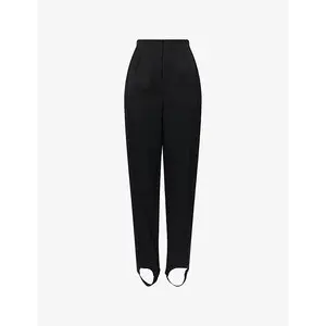 MUGLER Satin-stripe Stirrup Wool Trousers