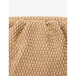 REISS Gia Raffia-effect Clutch Bag
