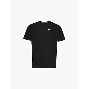 Patagonia Logo-print Cotton-blend T-shirt - Black